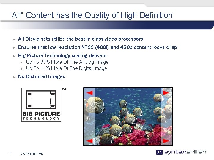 Olevia Product Overview Presentation Introducing an Entire New