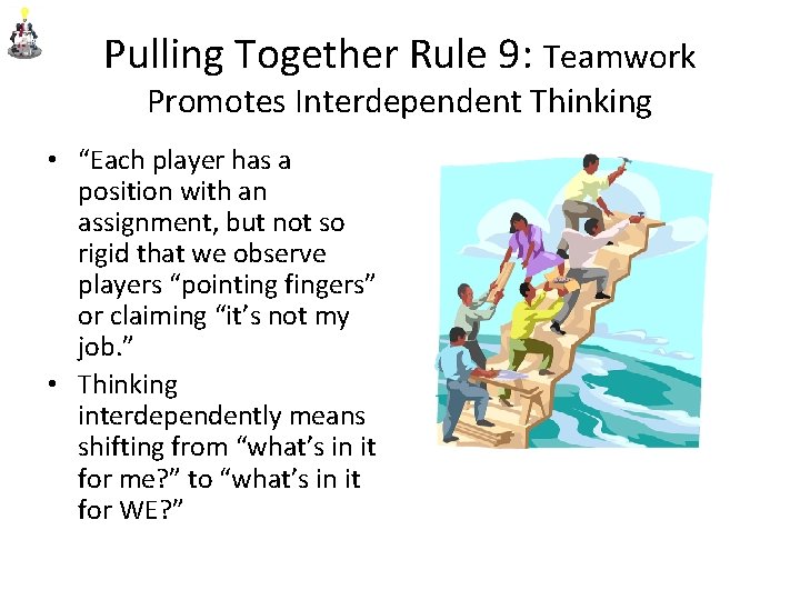 TEAMWORK AND WORK HABITS GEORGIA BEST Pulling Together