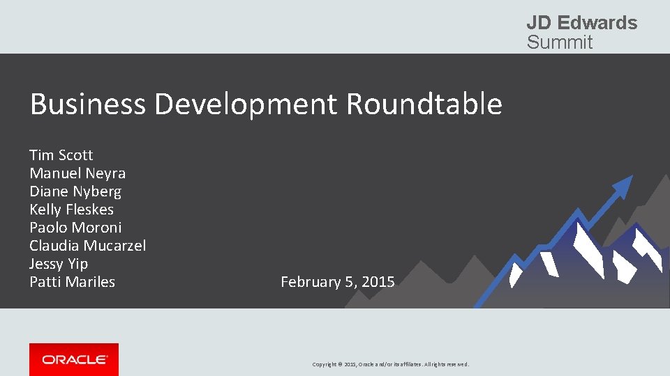 JD Edwards Summit Business Development Roundtable Tim Scott