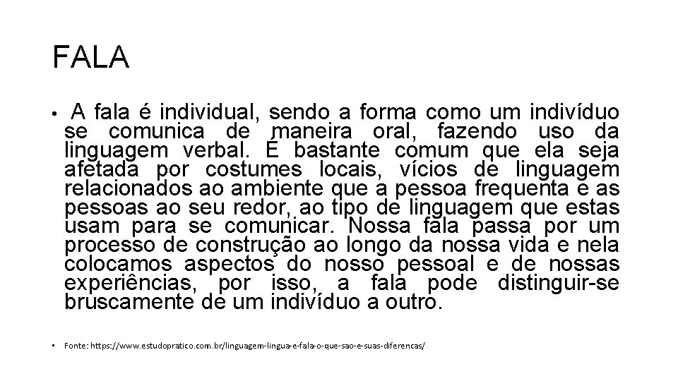 Lngua linguagem e fala MDULO 1 INTRODUO A