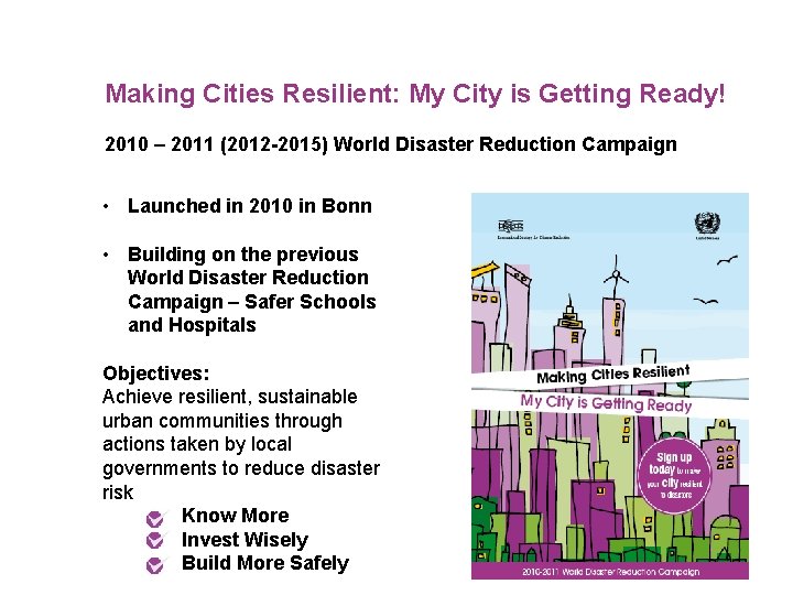 Building the future we want Disaster Resilience at