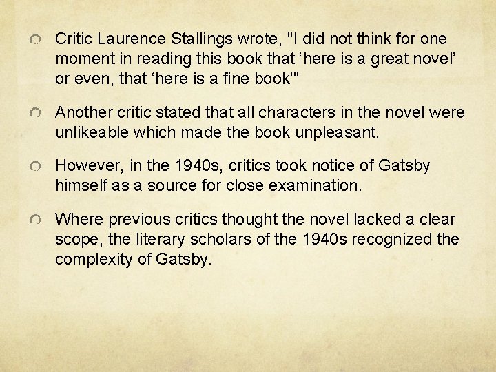 The Great Gatsby Context Roaring 20s Postwar economy