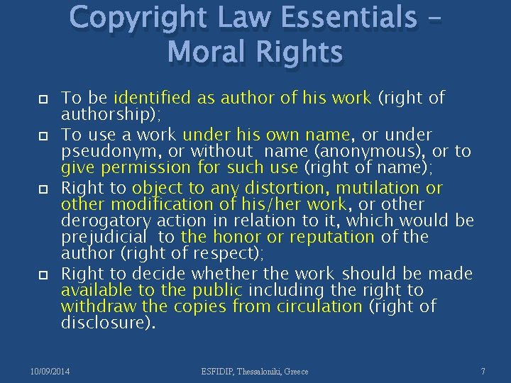 The Establishment of a Foundation for the Integration