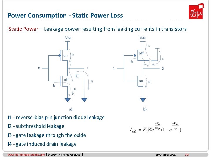 Low Power Design Techniques Lecture Dr Ing Goran
