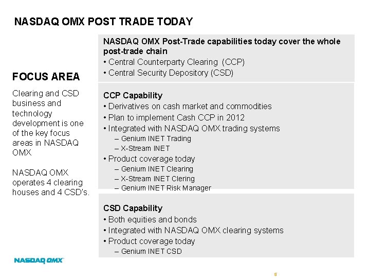 GLOBAL TRENDS IN POST TRADE IMPLICATIONS TO CIS