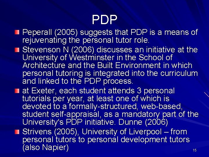 Personal Tutoring in HE where now and where