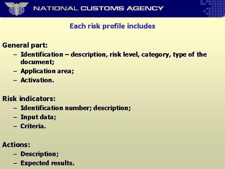 Risk Analysis definition training and application area within