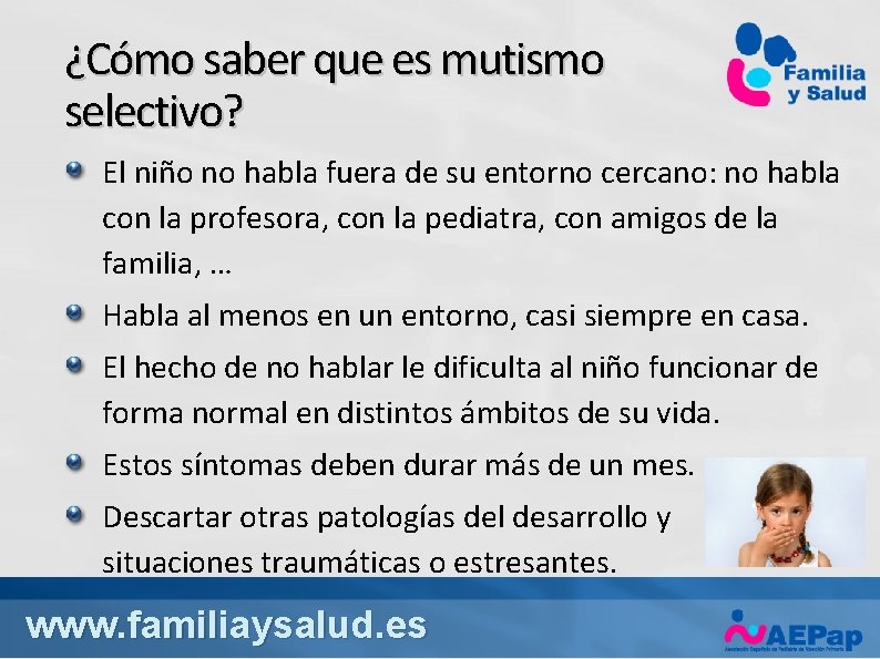 Qu es el mutismo selectivo Ana Cubero Santos
