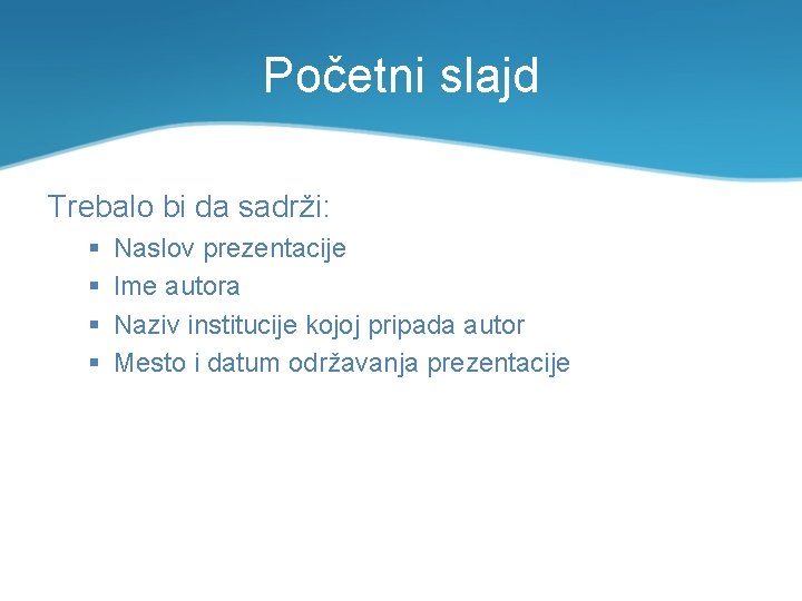 Kako napraviti vizuelno dobru Power Point prezentaciju Uvod