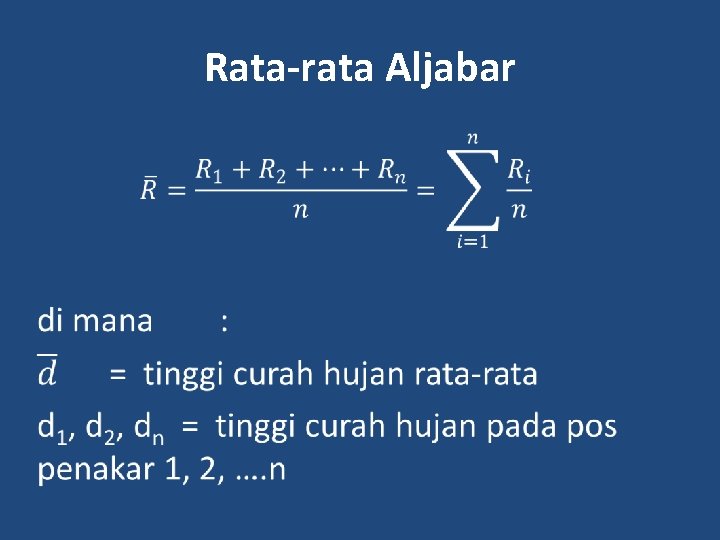 PELATIHAN OPERASI WADUK MODUL 1 ANALISIS HIDROLOGI Latar
