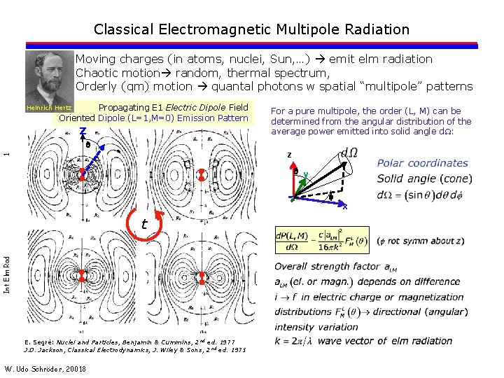 Classical Electromagnetic Multipole Radiation Moving charges in atoms