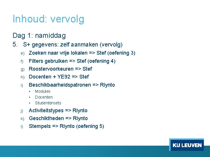 Les S Basis 13 en 14 oktober 2016