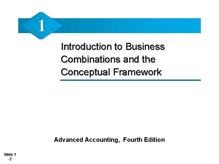 Slide 1 1 1 Introduction to Business Combinations