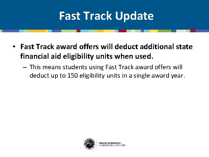 Fast Track Update Colby Shank Assistant Commissioner Financial