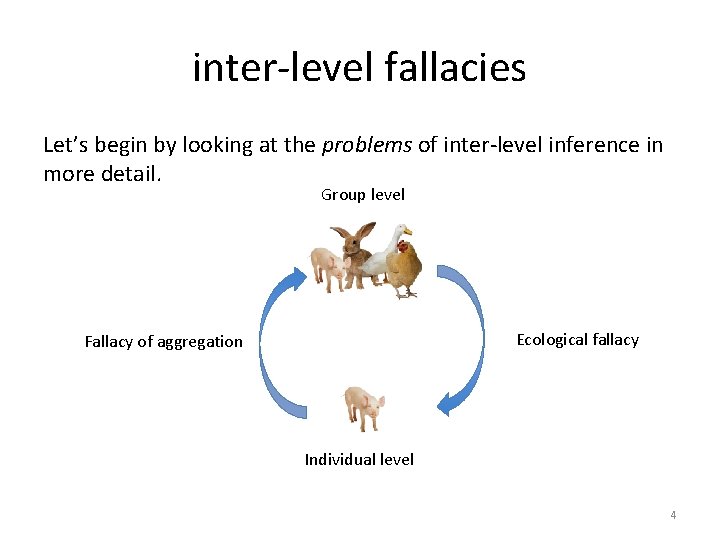 evidence and interlevel inference Patrick Mc Givern University
