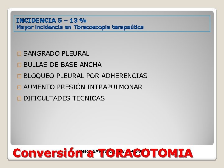 PROTOCOLOS DE ACTUACIN Anestesia en Toracocoscopia y Cirugia