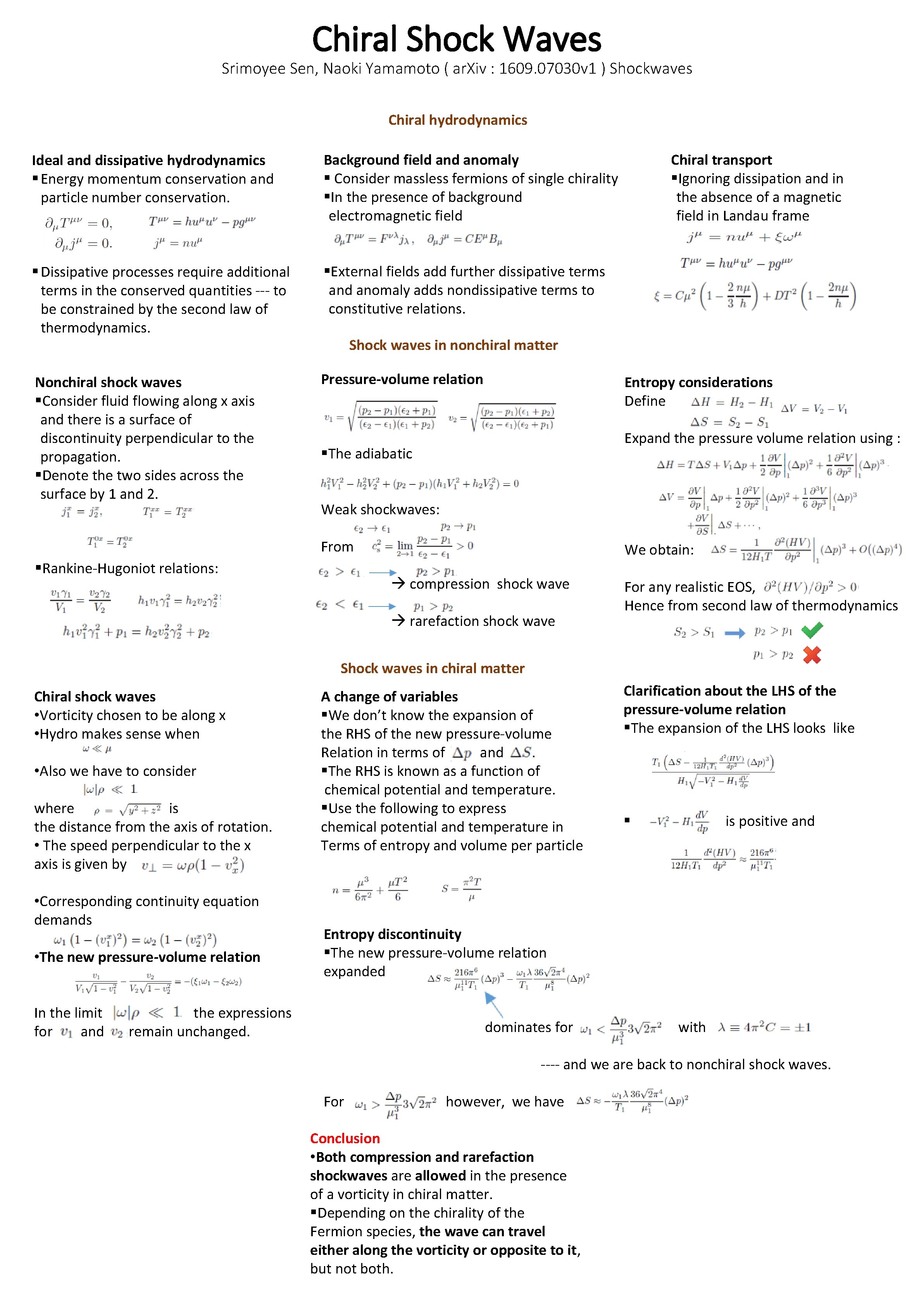 Chiral Shock Waves Srimoyee Sen Naoki Yamamoto ar