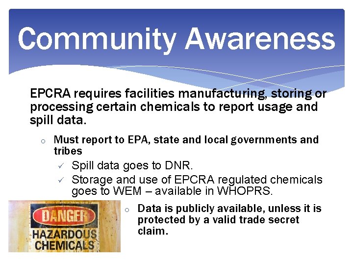 Computer and Hazardous Materials Response Equipment Grant Background