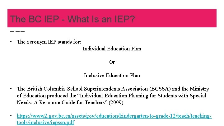 Learning Assistance What is it all about BCTF