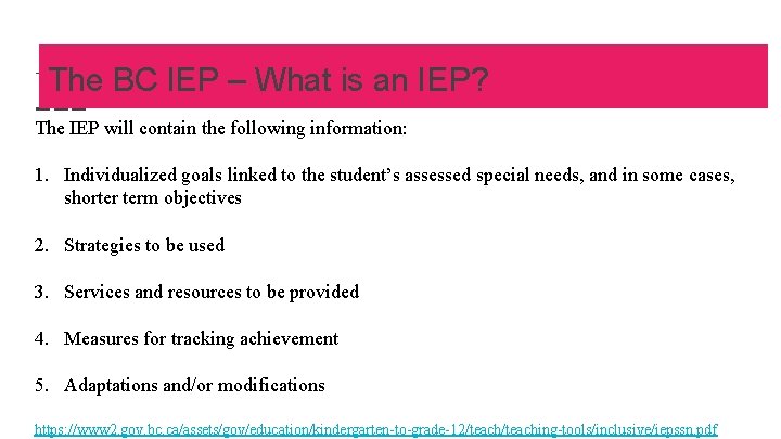 Learning Assistance What is it all about BCTF