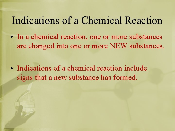Chemical Equations and Reactions Describing Chemical Reactions Describing