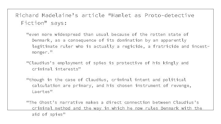 Hamlet Corruption and Disorder By Julieta Marquez Karla