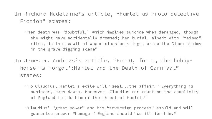 Hamlet Corruption and Disorder By Julieta Marquez Karla
