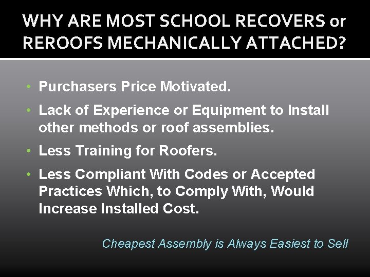 CODES CONDENSATION GUARANTEES Presented By Keith Schaber President