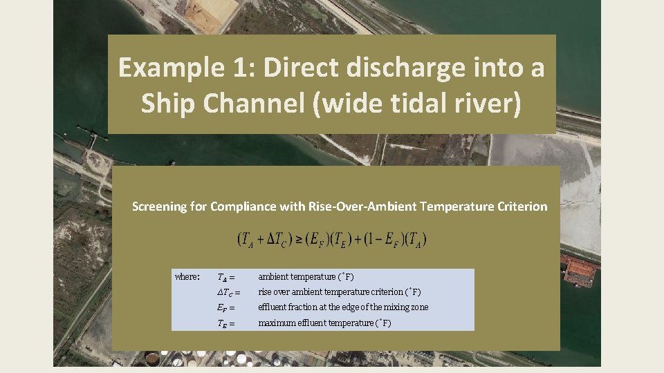 Two Examples Using Draft Default Thermal Balance Screening
