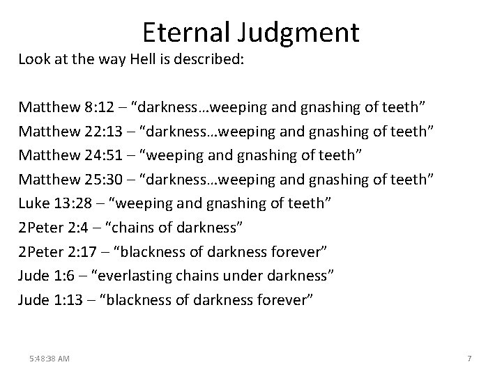 Bible Bootcamp Lesson 12 eternal judgment 05222011 Merry