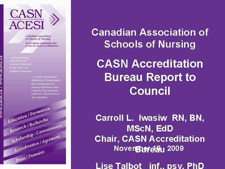 Canadian Association of Schools of Nursing CASN Accreditation