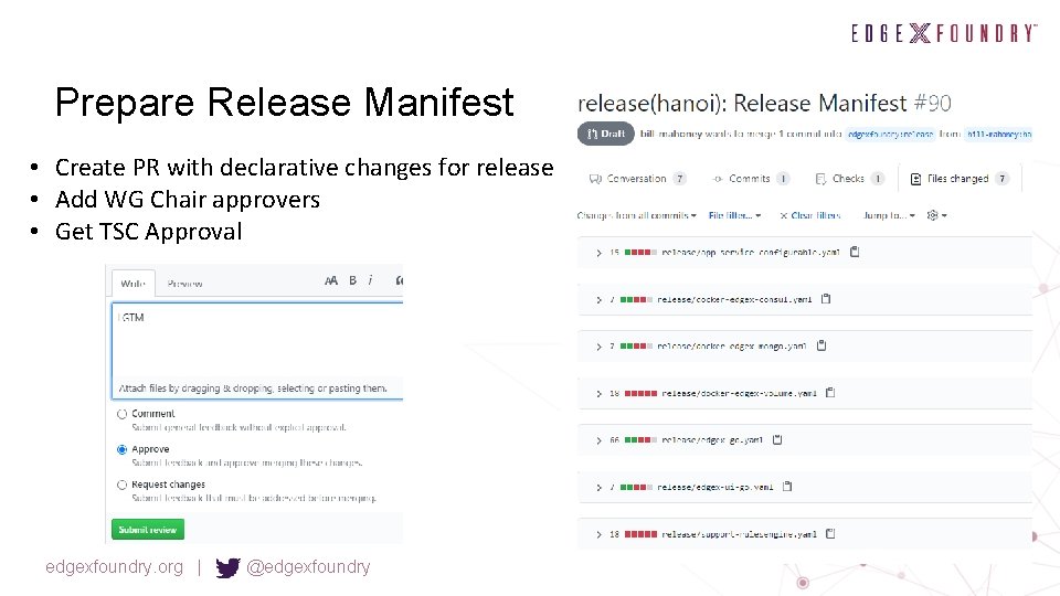 Edge X Release Process Demo Friday November 13