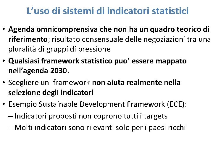Il monitoraggio dell Agenda di Sviluppo Sostenibile 2030