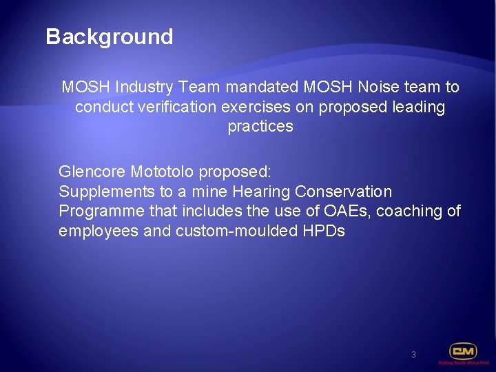 Feedback on verification exercise for proposed leading practice