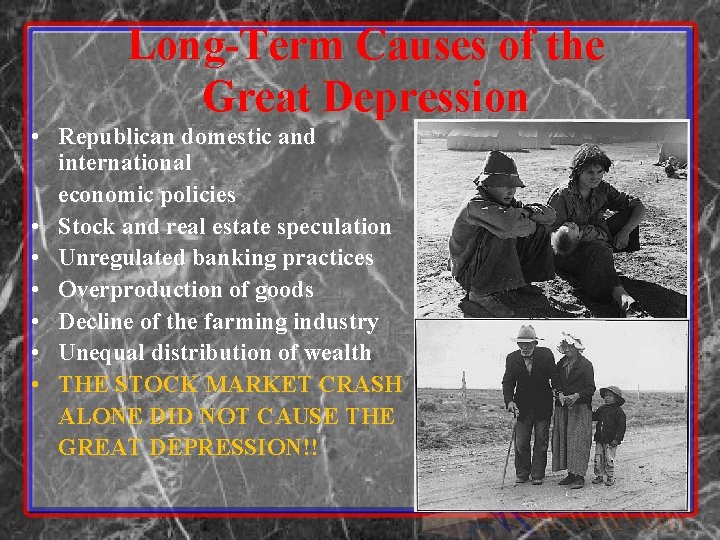 Causes of the Great Depression Americas Economic Collapse