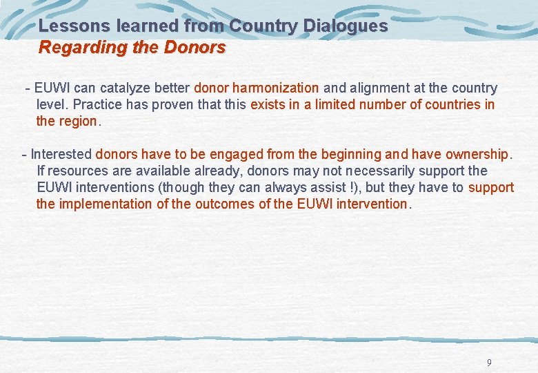 2008 EUWI MultiStakeholder Forum World Water Week 21