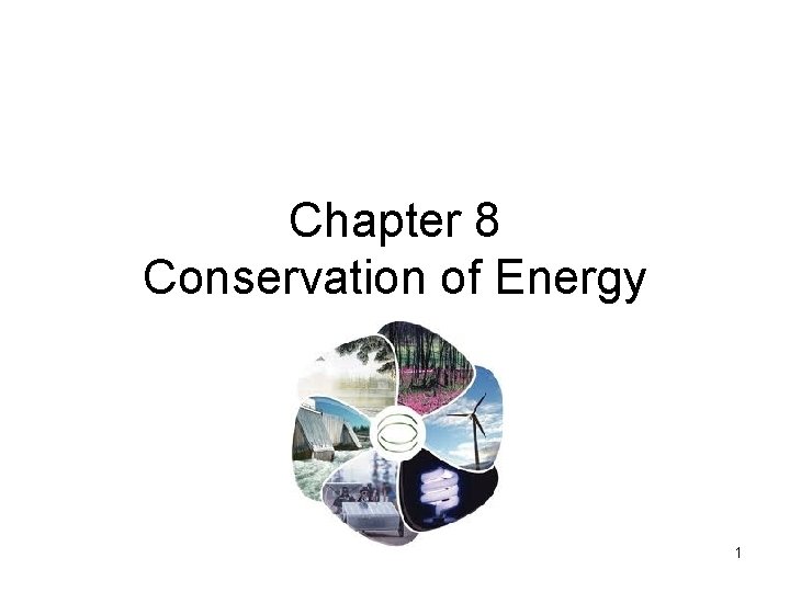 Chapter 8 Conservation of Energy 1 Three types