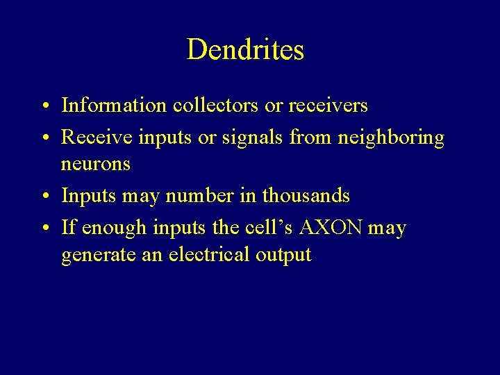 The Neuron Action Potential The basic building block