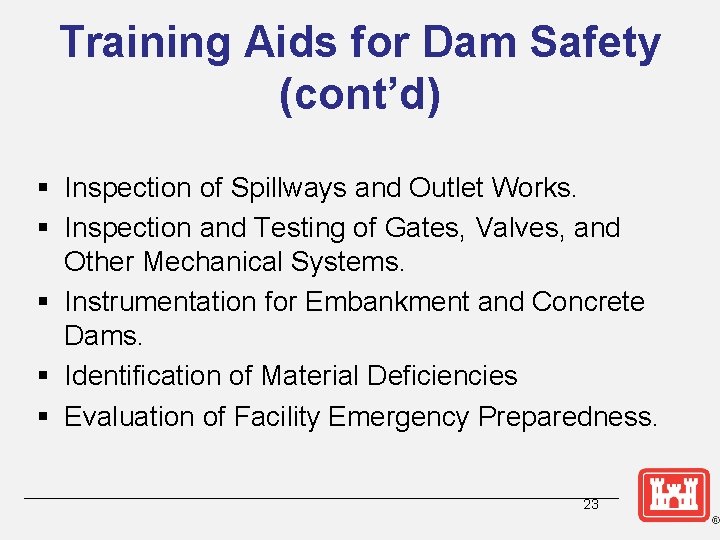 Dam Safety Periodic Inspections Robert Taylor P E