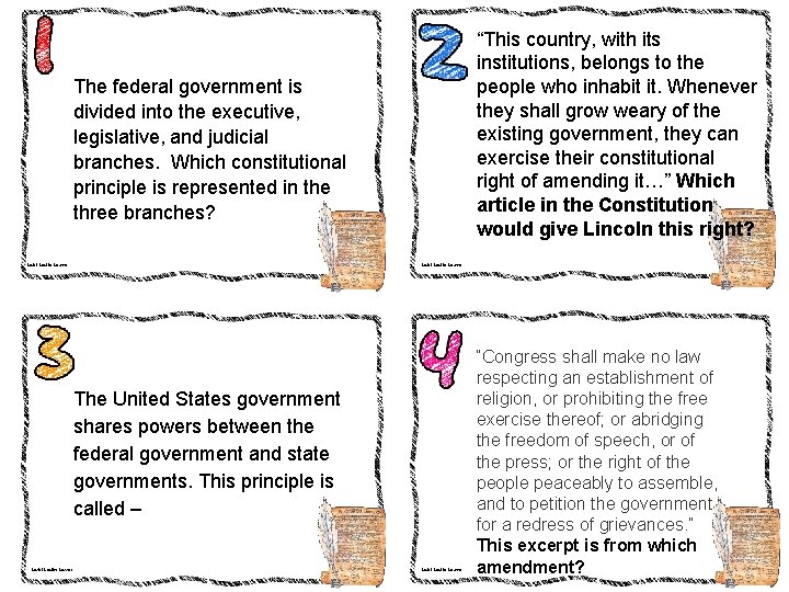 Constitution Task Cards Social Studies Success Constitution Task
