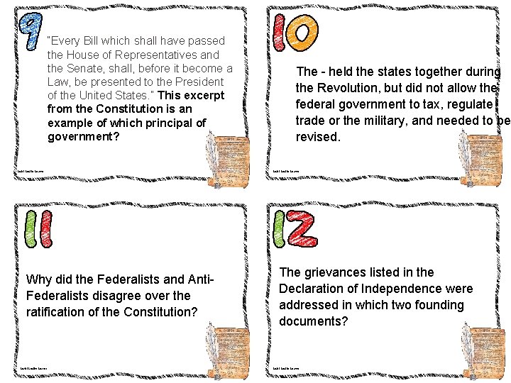 Constitution Task Cards Social Studies Success Constitution Task
