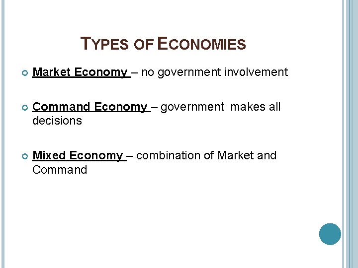 ECONOMICS DAY 2 Introduction to Business Marketing REVIEW