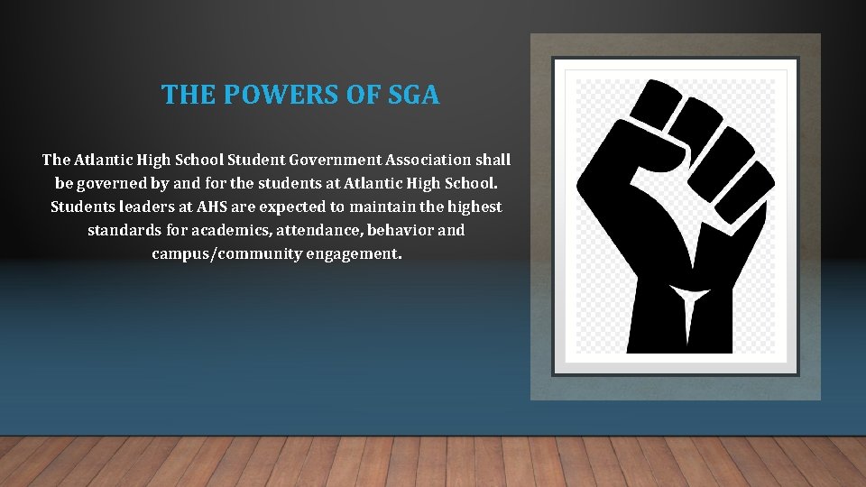 ATLANTIC HIGH SCHOOL SGA SPONSORED SGA Class Board