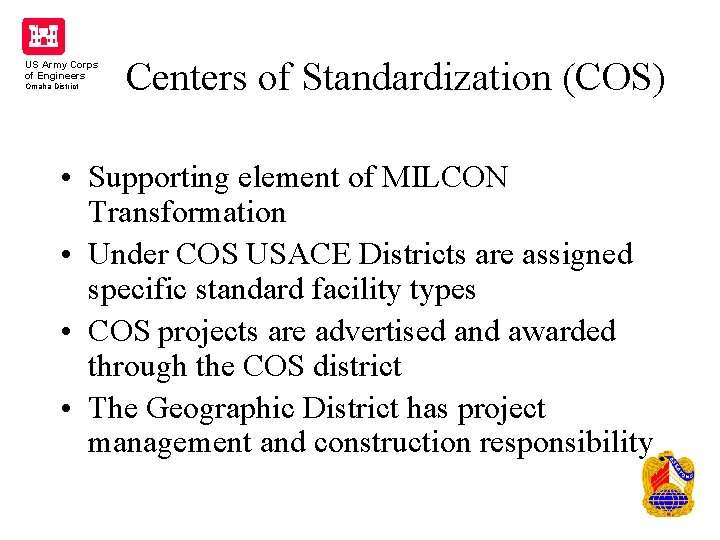 US Army Corps of Engineers Omaha District Centers