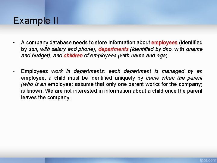ER Modeling II ER Structure English grammar structure