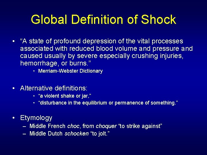 WHAT IS SHOCK AND HOW COMMON IS IT