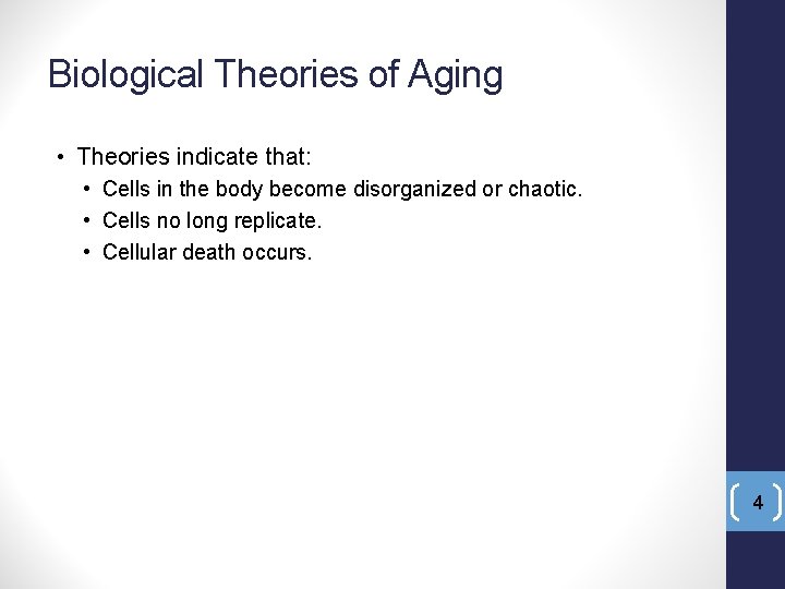 Chapter 5 Theories of Aging and Physical Changes