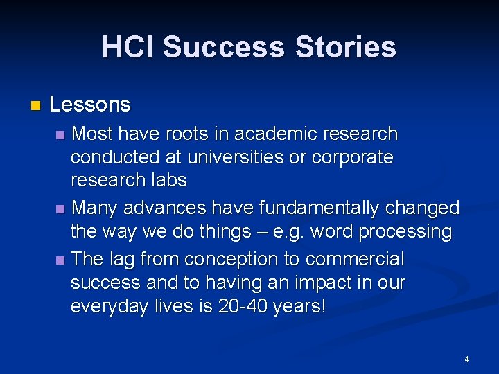 HCI Success Stories 7620 Today n Talk about