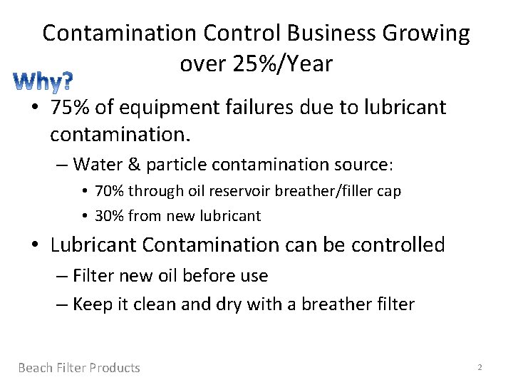 Contamination Control Solutions Breather Filters Oil Filtration Wes