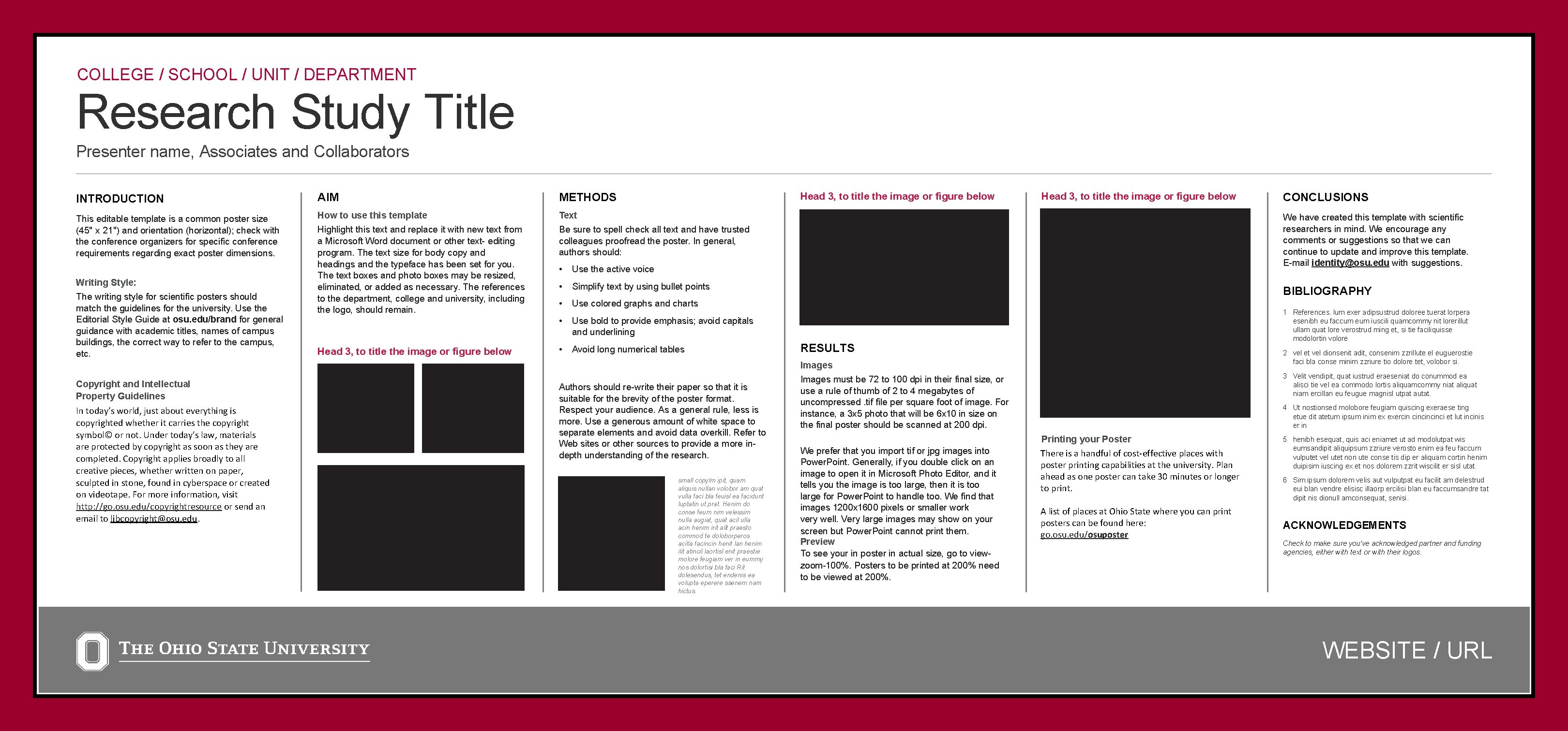 COLLEGE SCHOOL UNIT DEPARTMENT Research Study Title Presenter